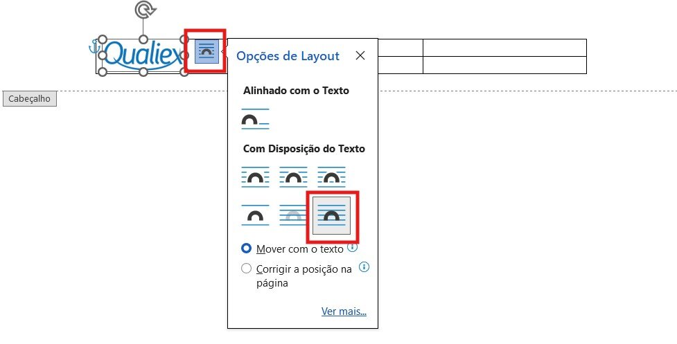 Modelo de cabeçalho e rodapé no Word