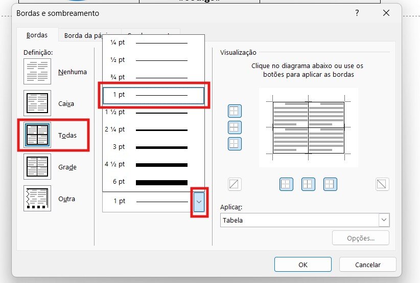 Modelo de cabeçalho e rodapé no Word